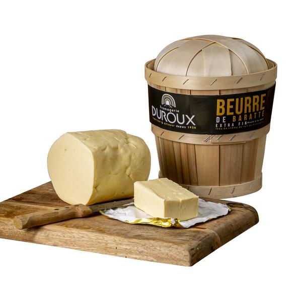 Beurre baratte extra fin, beurre maison Duroux